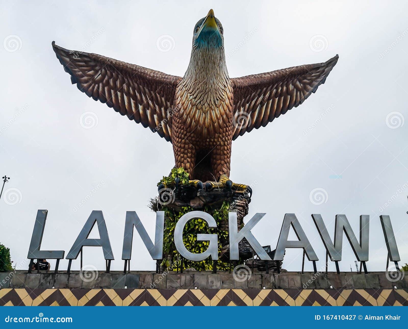 The Front View of Eagle Statue at Dataran Lang. it is the Symbol of ...