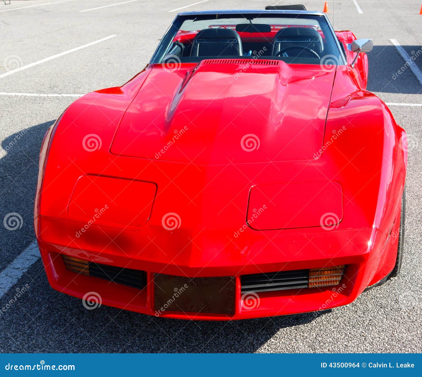 Front View of Early 1970 S Model Red Antique Corvette Editorial Stock ...