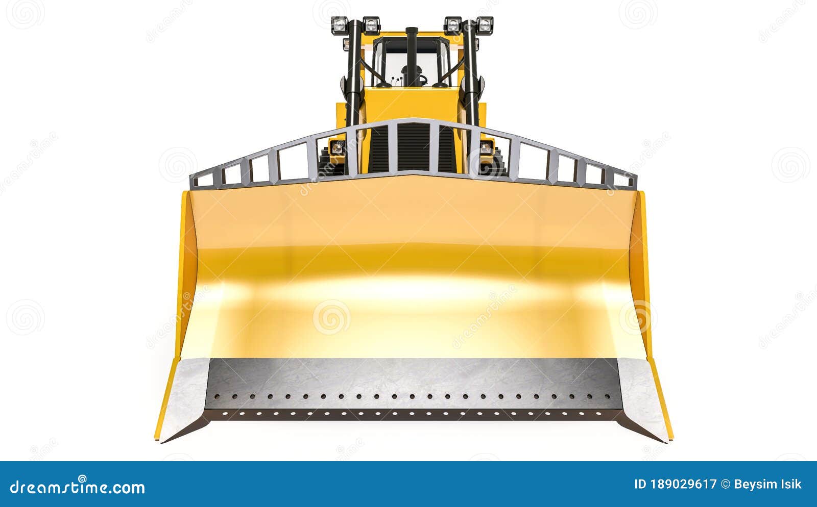 Front View of an Earthmover Stock Illustration - Illustration of ...