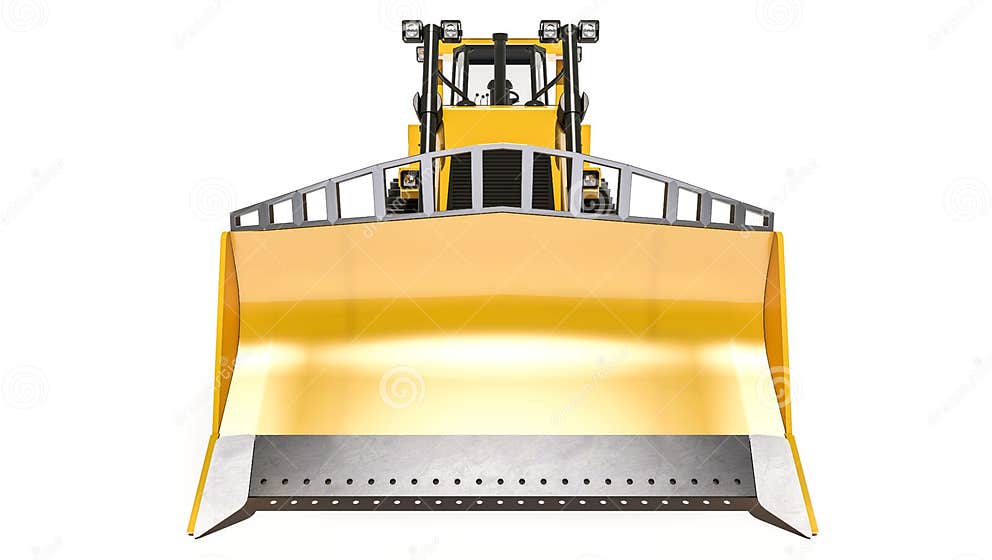 Front View of an Earthmover Stock Illustration - Illustration of ...