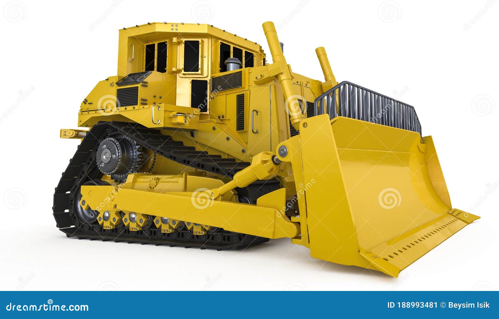 Front View of an Earthmover Stock Illustration - Illustration of ...