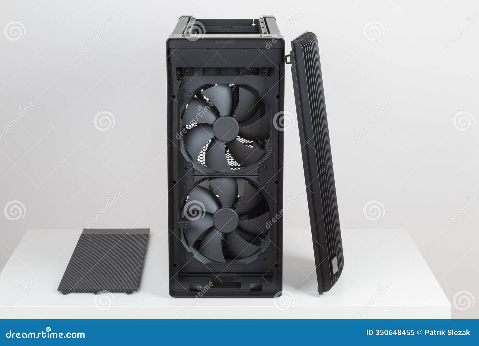 Front View of Empty Big Tower, PC Case, Chassis, Removable Top Panel ...