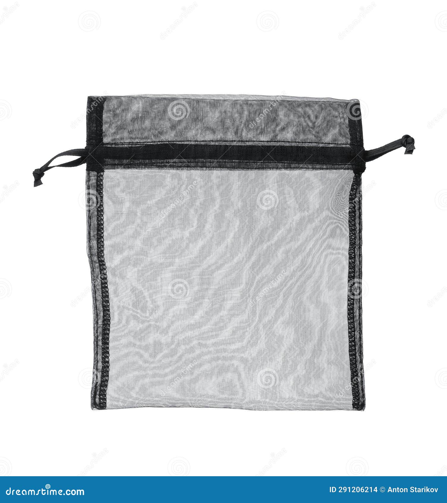 Front View of Empty Black Mesh Bag Stock Photo - Image of accessory ...
