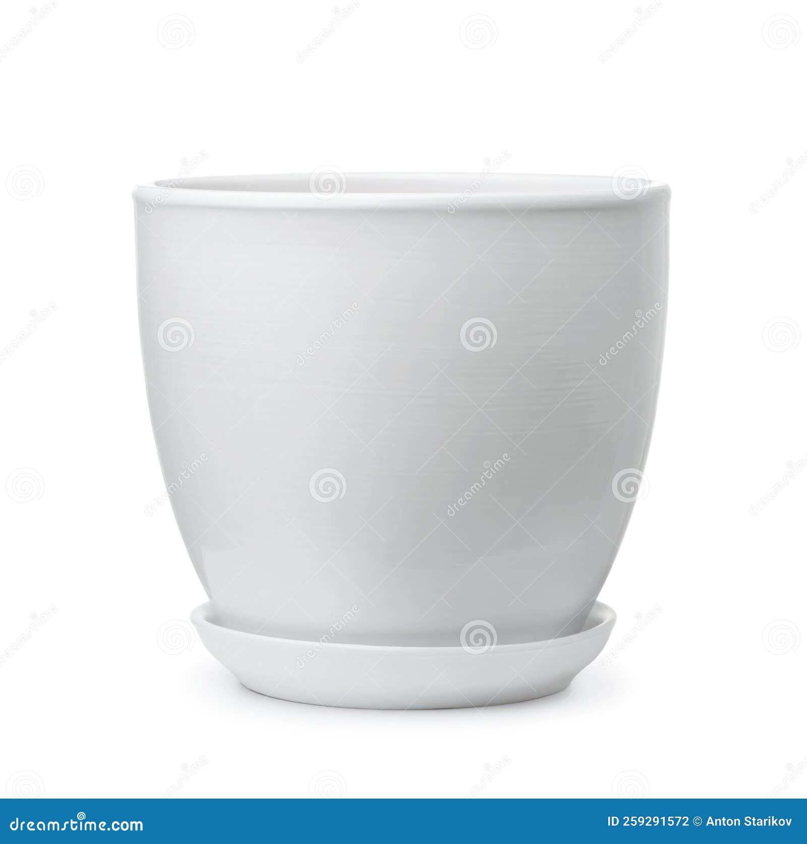 Front View of Empty Ceramic Flower Pot Stock Photo - Image of decor ...
