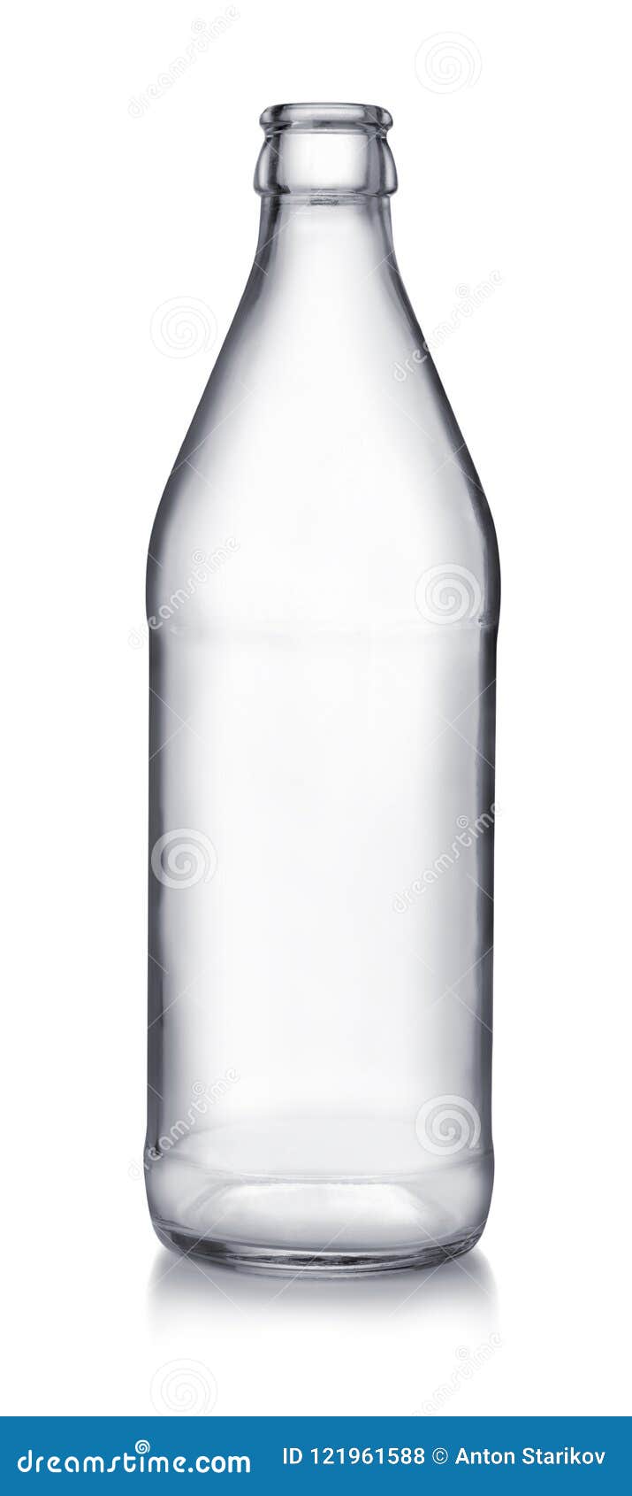 Front View of Empty Glass Beer Bottle Stock Photo - Image of glass ...