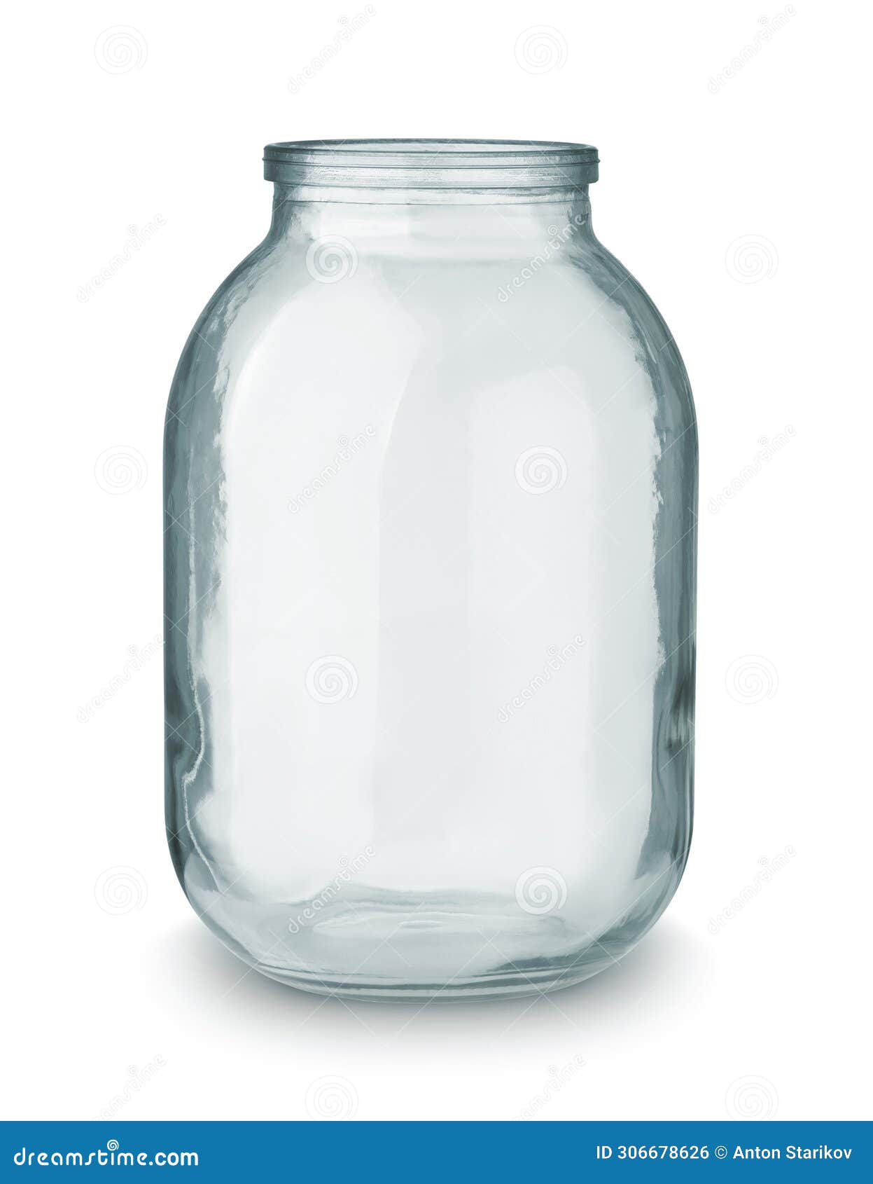 Front View of Empty Large Glass Jar Stock Photo - Image of reusable ...