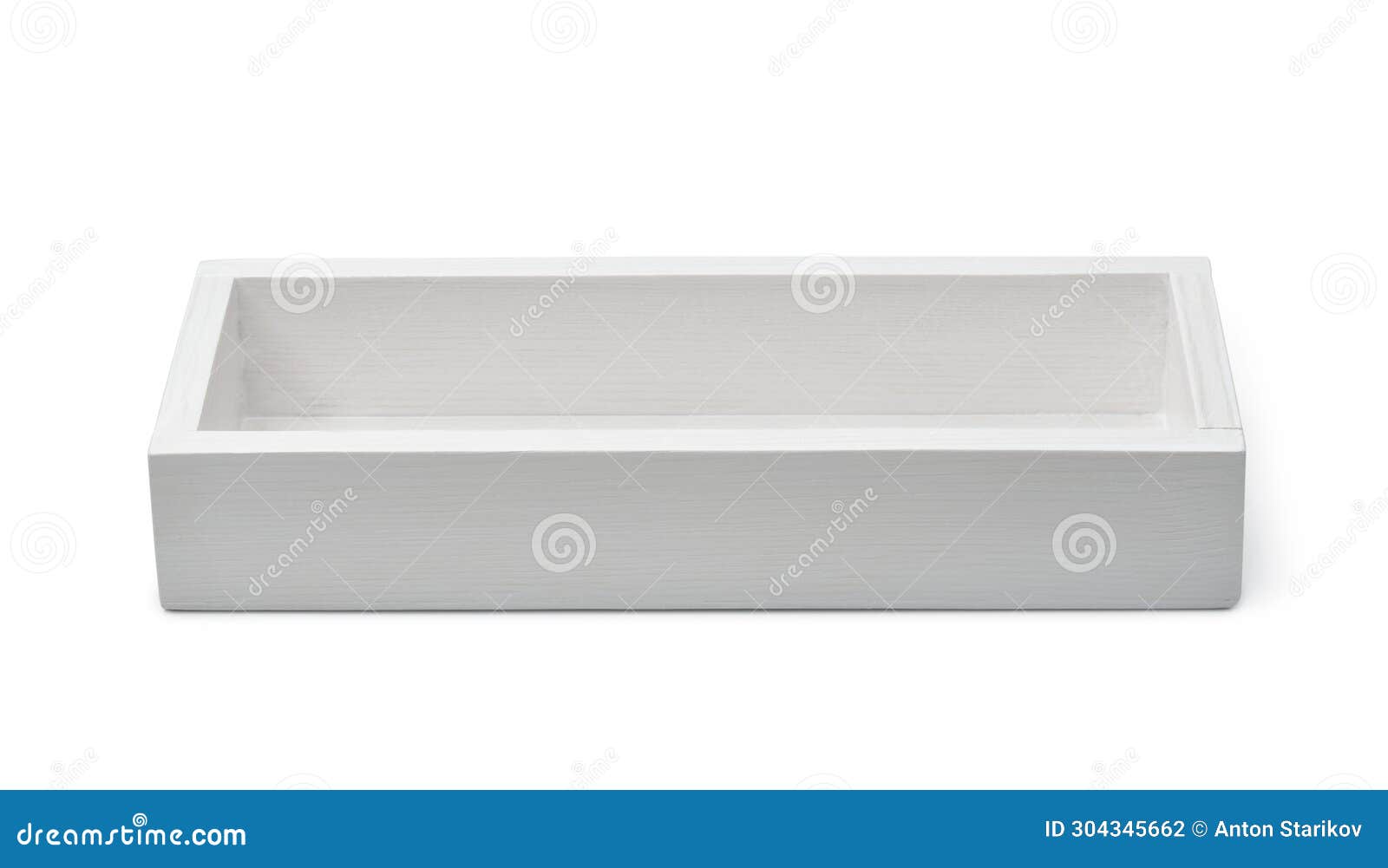 Front View of Empty White Wooden Box Stock Photo - Image of container ...