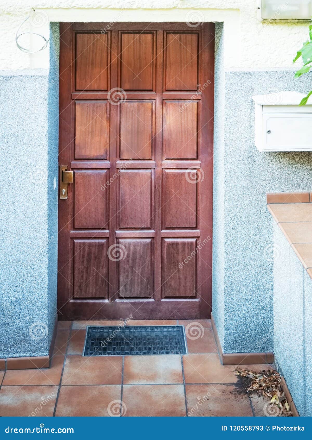 Front View of the Entrance Door Stock Image - Image of europe ...