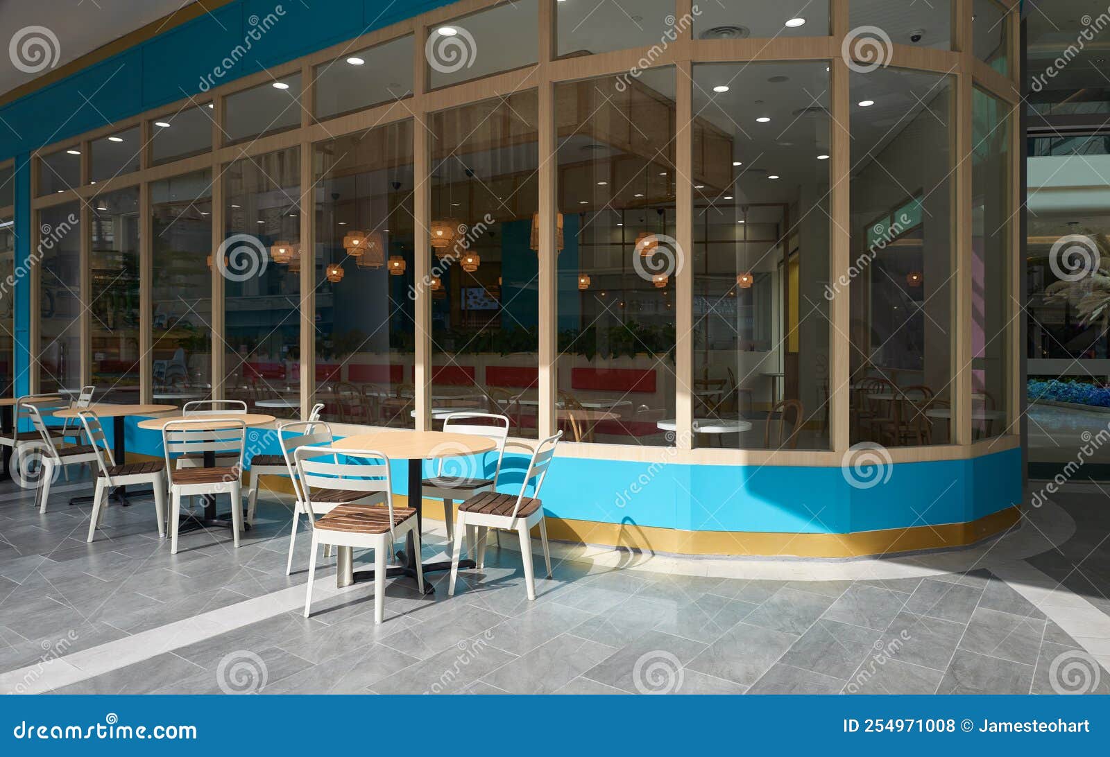 Front View Exterior of Cafe Shop & Restaurant Stock Photo - Image of ...