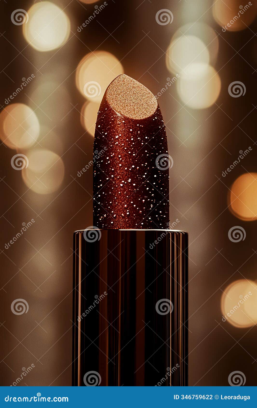 Front View Extreme Close-up of a Matte Lipstick Positioned Vertically ...
