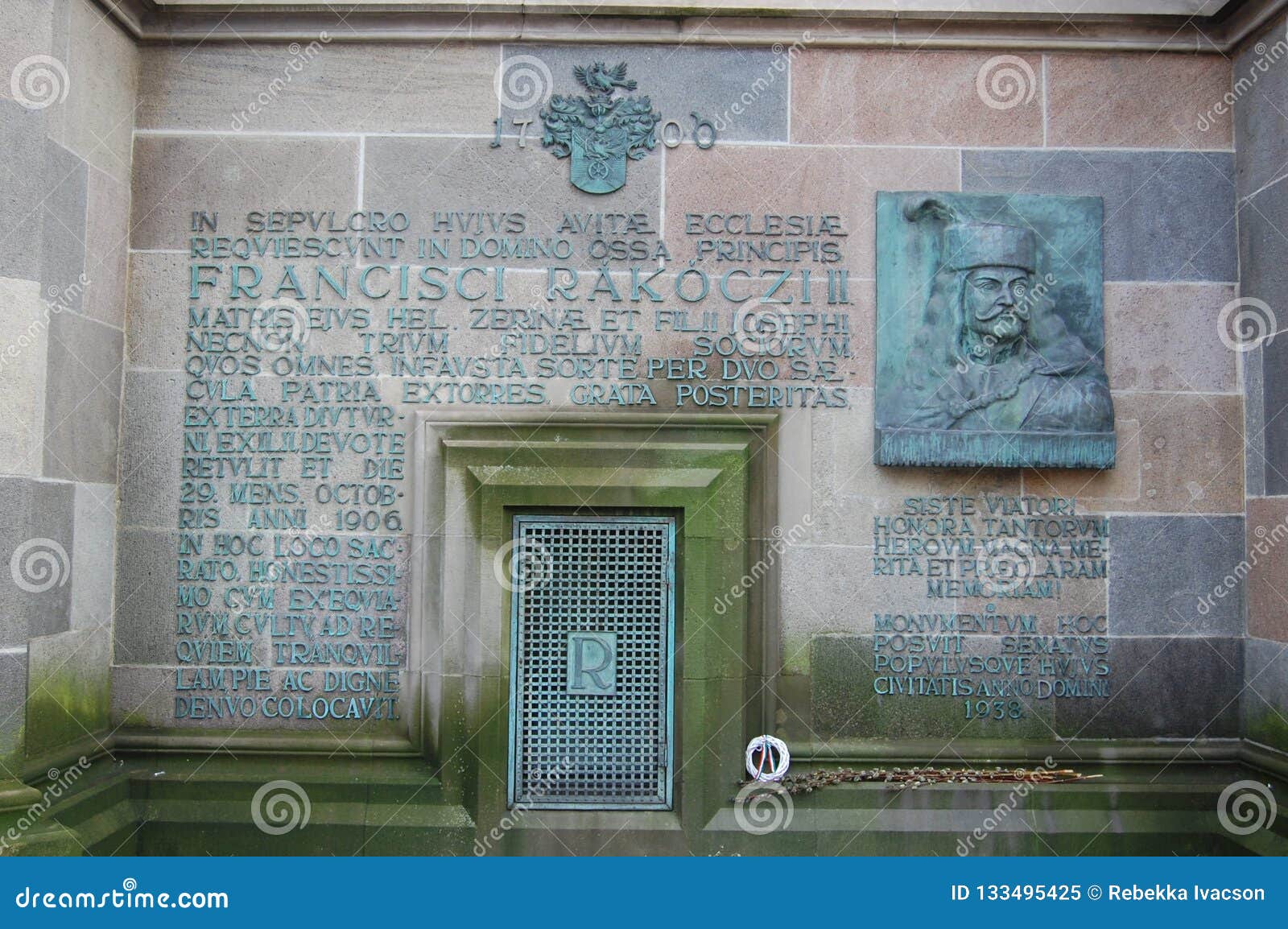 Front View of Facade of Crypt Building Covered by Lettering Editorial ...