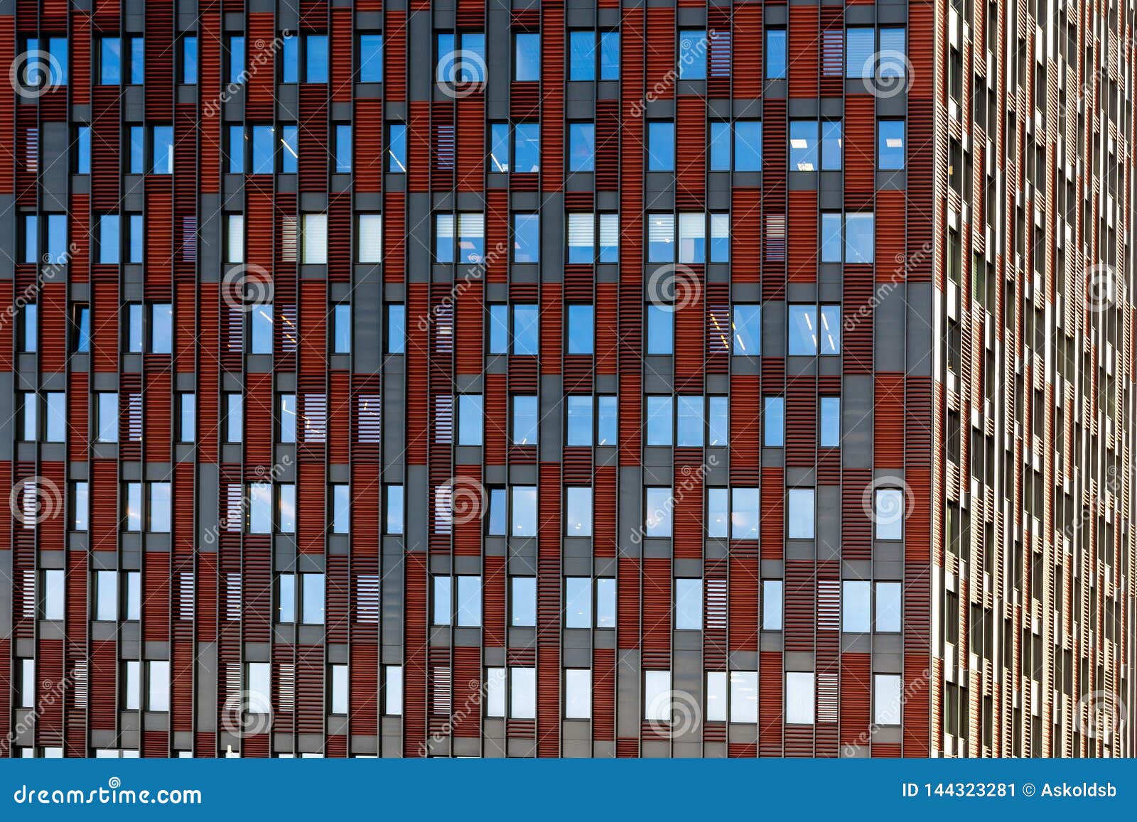 Front View on a Facade of Modern Office Building As Texture, Background ...
