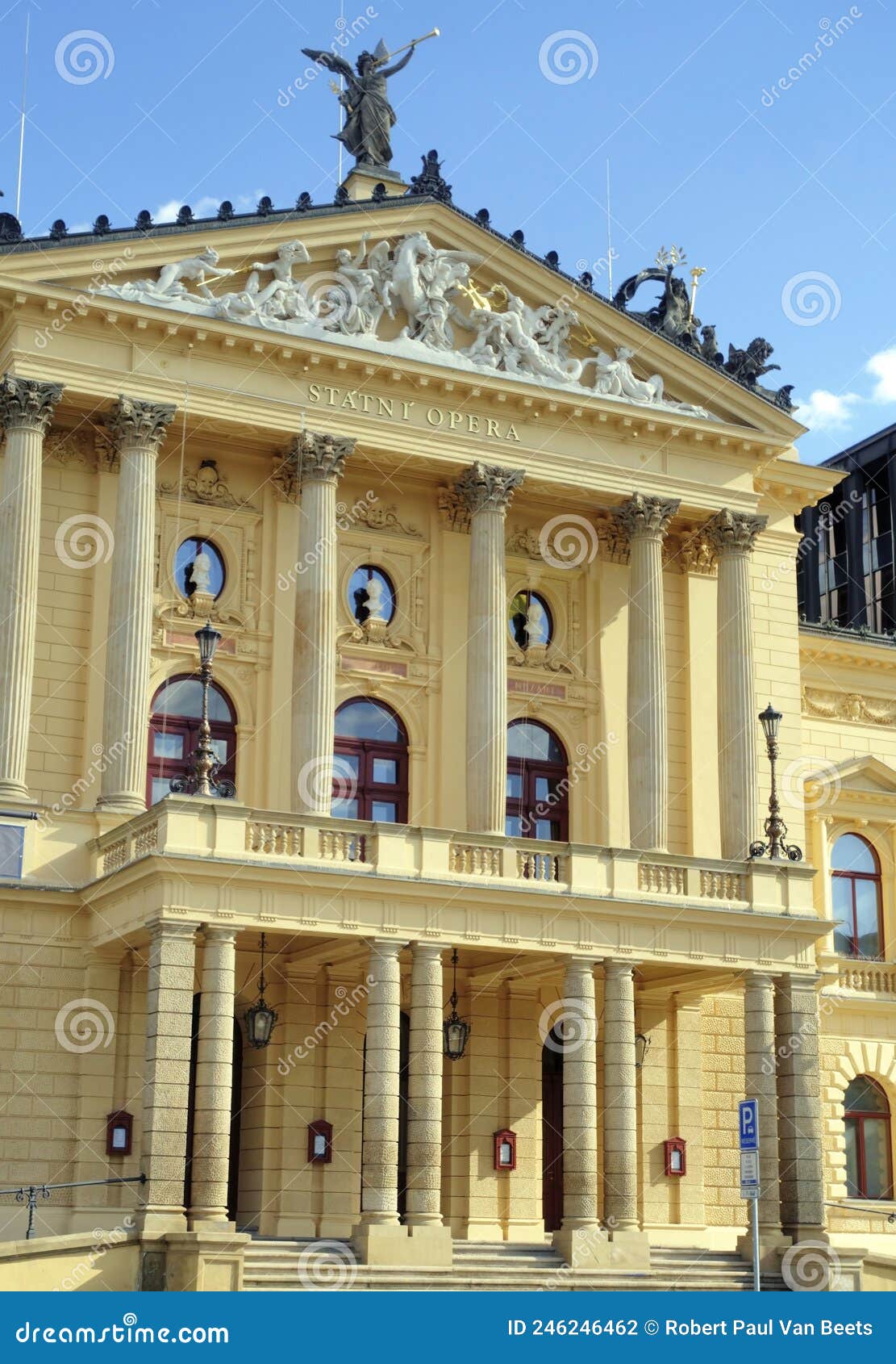 Front View on Facade of the State Opera Stock Photo - Image of ...