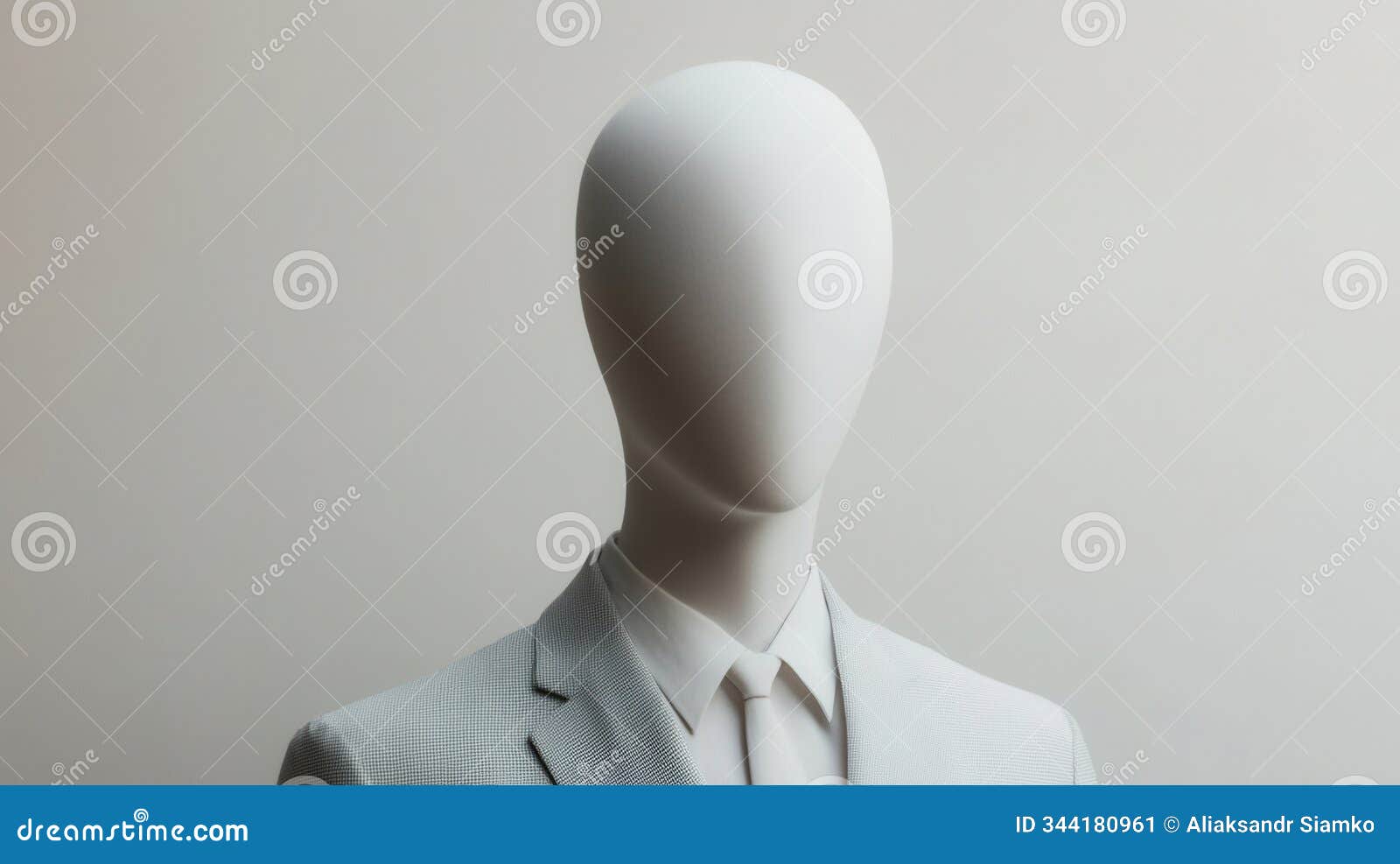 Front View of a Faceless Silhouette of a Man on a White Background ...