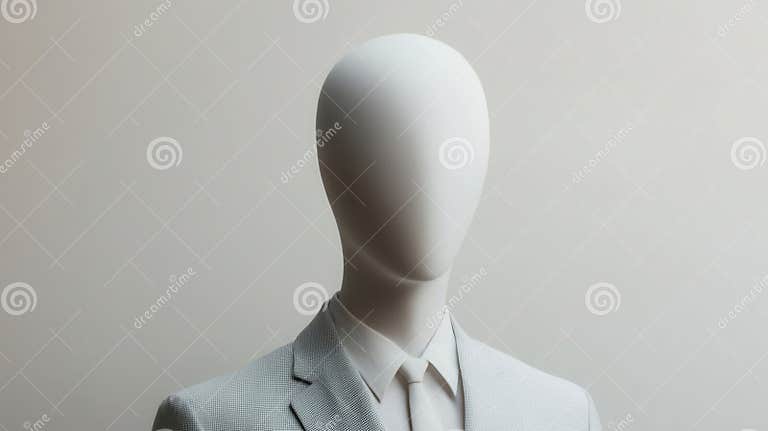Front View of a Faceless Silhouette of a Man on a White Background ...