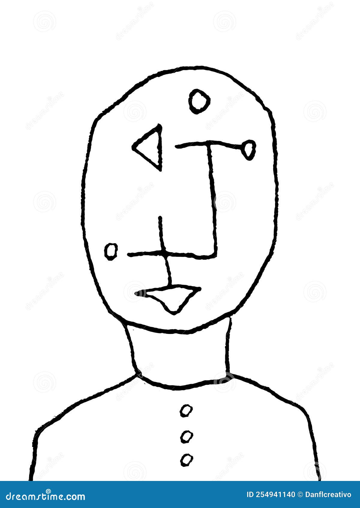 Fantasy Alien Sketchy Drawing Stock Illustration - Illustration of ...