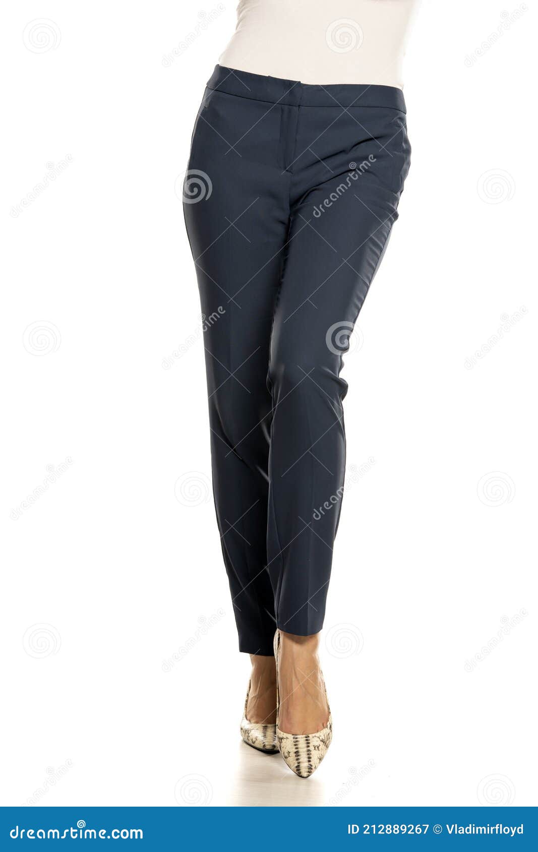 Front View of Female Formal Trousers Stock Image - Image of studio ...