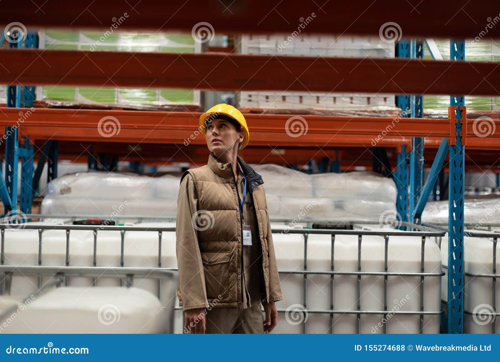 Female Worker Working in Warehouse Stock Photo - Image of female ...