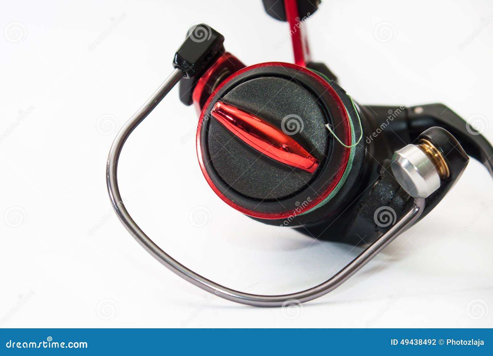 Front View of Fishing Reel on the White Background Stock Photo - Image ...