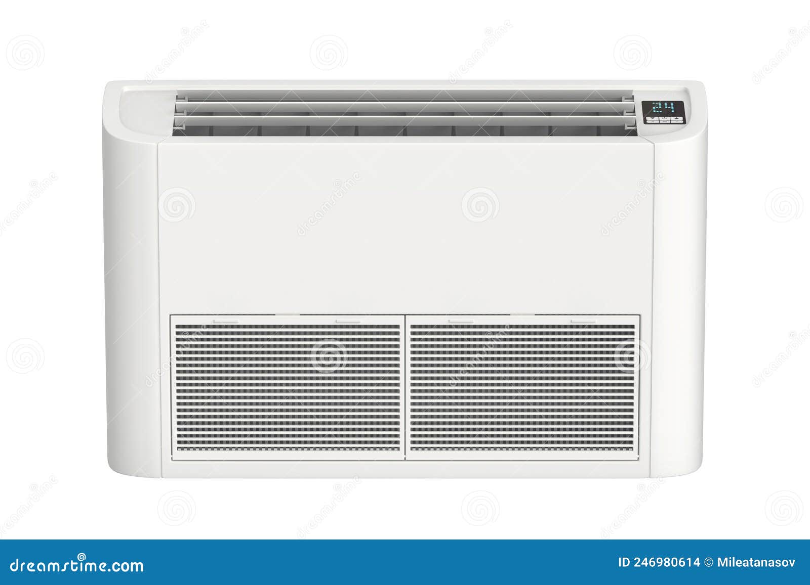 Front View of Floor Mounted Air Conditioner Stock Photo - Illustration ...