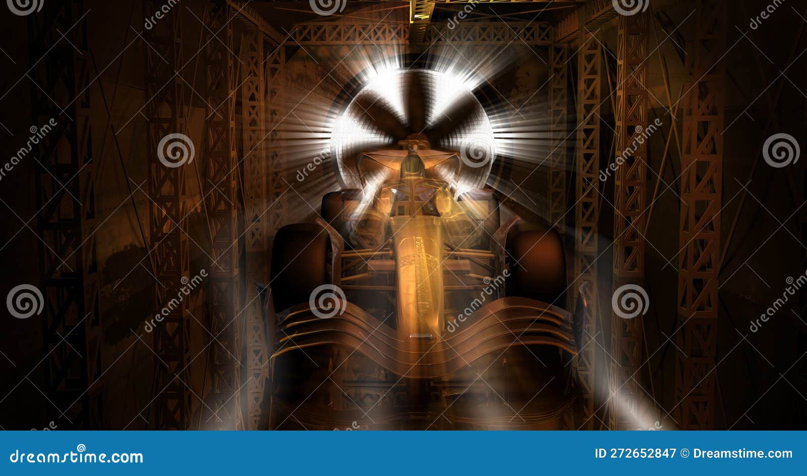 Formula One Wind Tunnel Like Art-deco Stock Illustration - Illustration ...