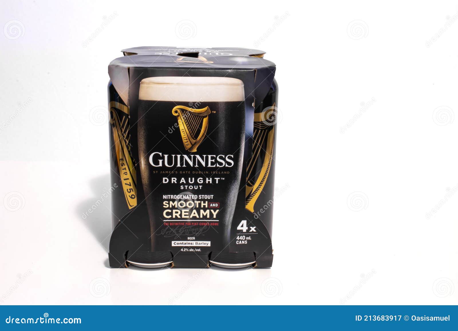 Wet Beer Cans. Crumpled Empty Beer Cans With Water Drops On A Dark ...