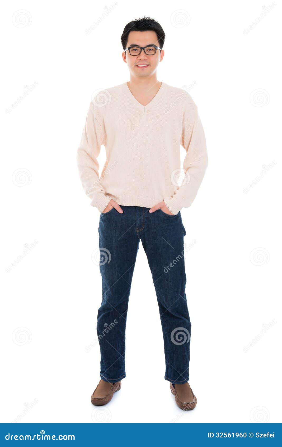 Front View Full Body Asian Man Stock Photo - Image of people, asia ...