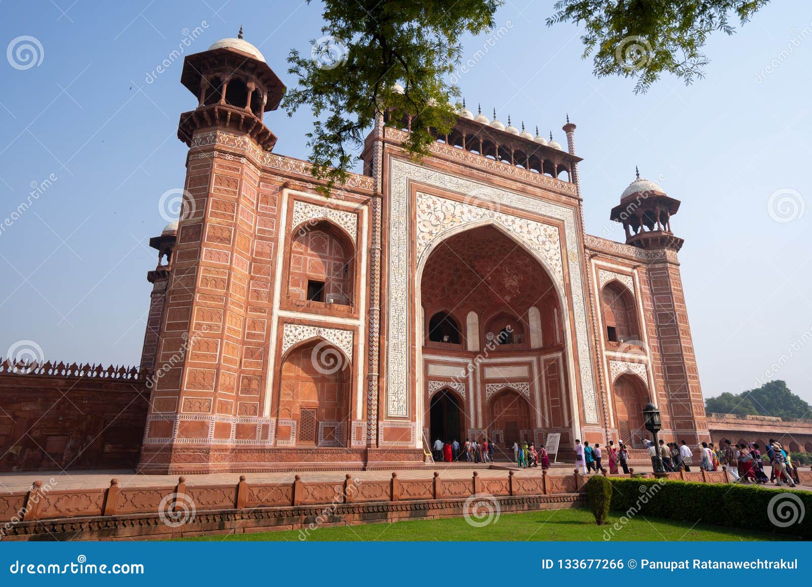 The Front View of the Gate of Taj Mahal in Agra, India. Editorial Photo ...