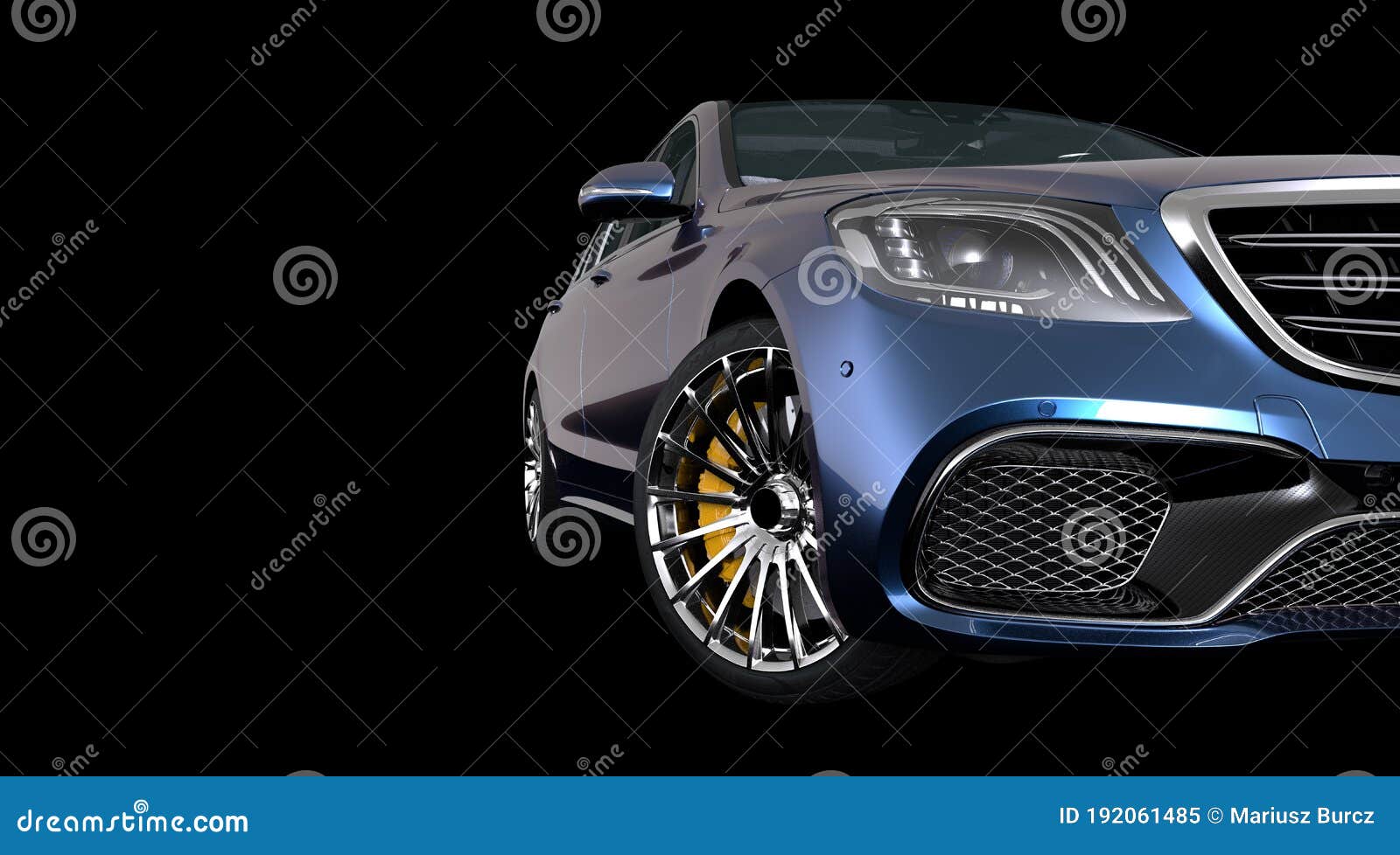 Front View of a Generic and Brandless Luxury Modern Car Stock ...