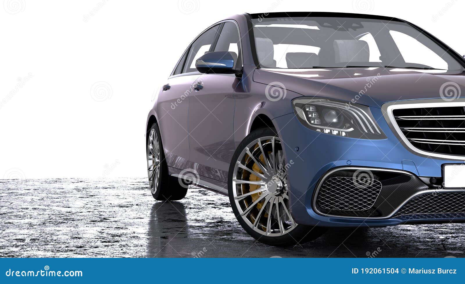 Front View of a Generic and Brandless Luxury Modern Car Stock ...