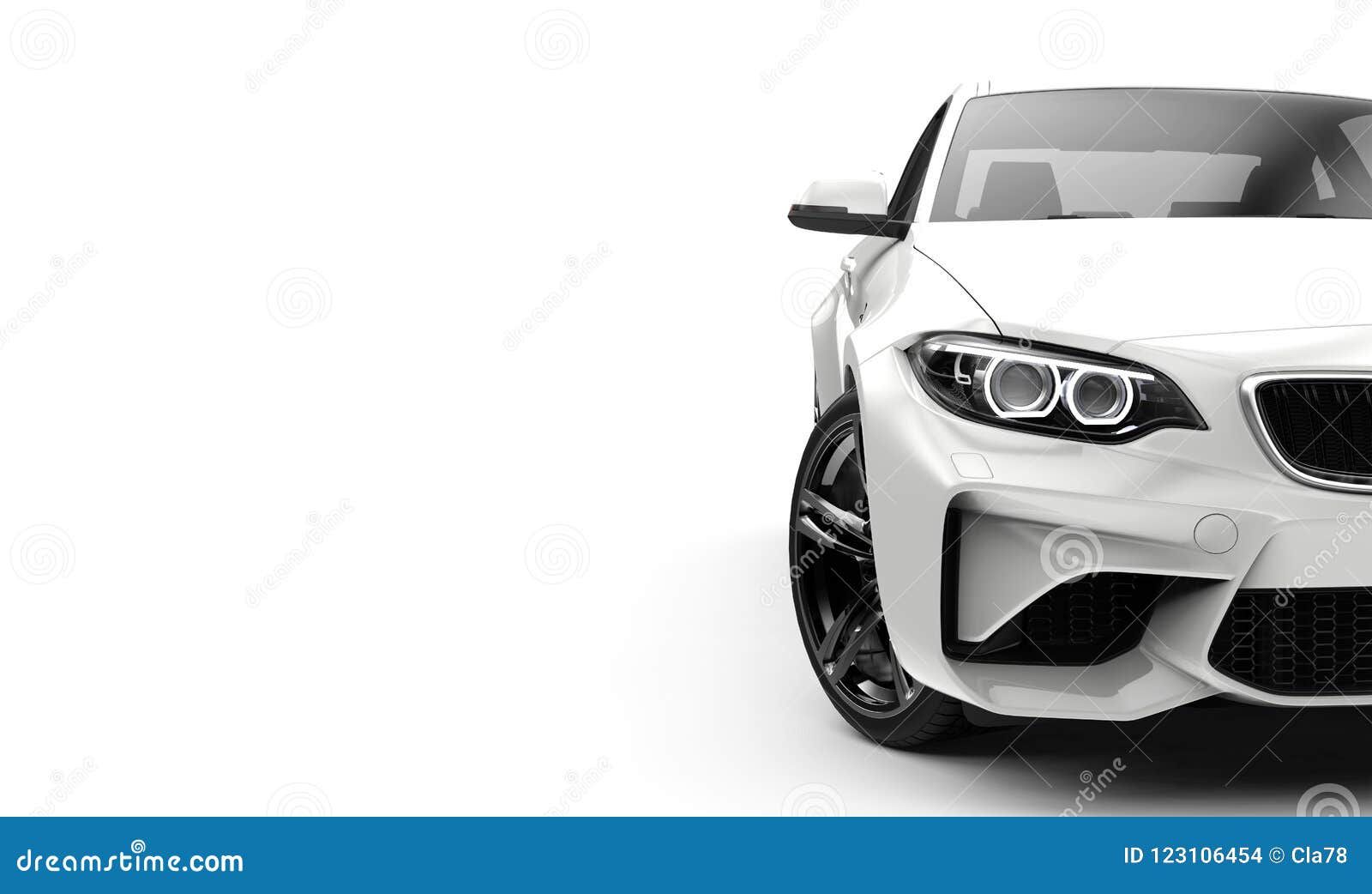 Front View of a Generic and Brandless Moder Car Stock Illustration ...