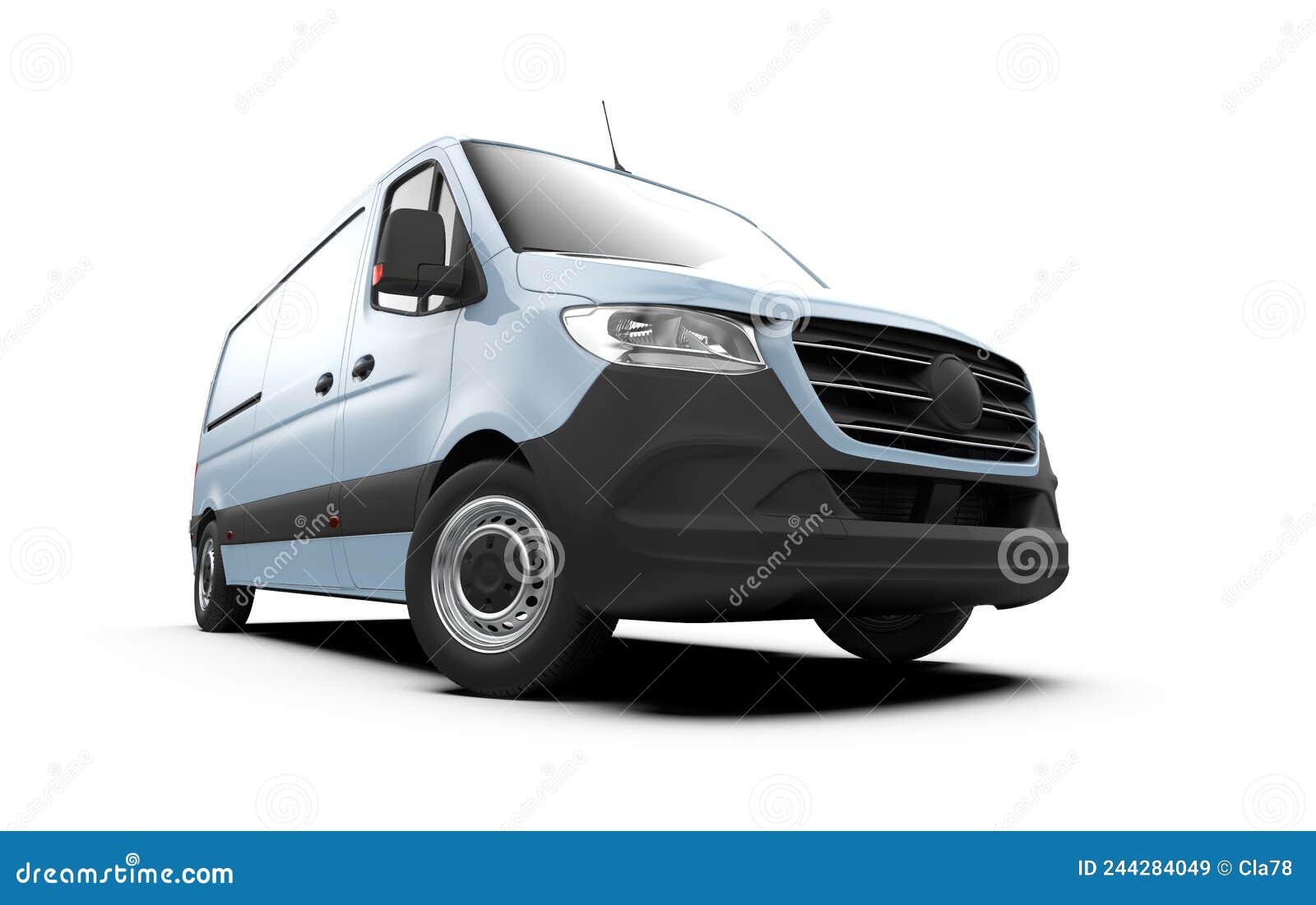 Front View of a Generic and Unbranded Van Stock Illustration ...