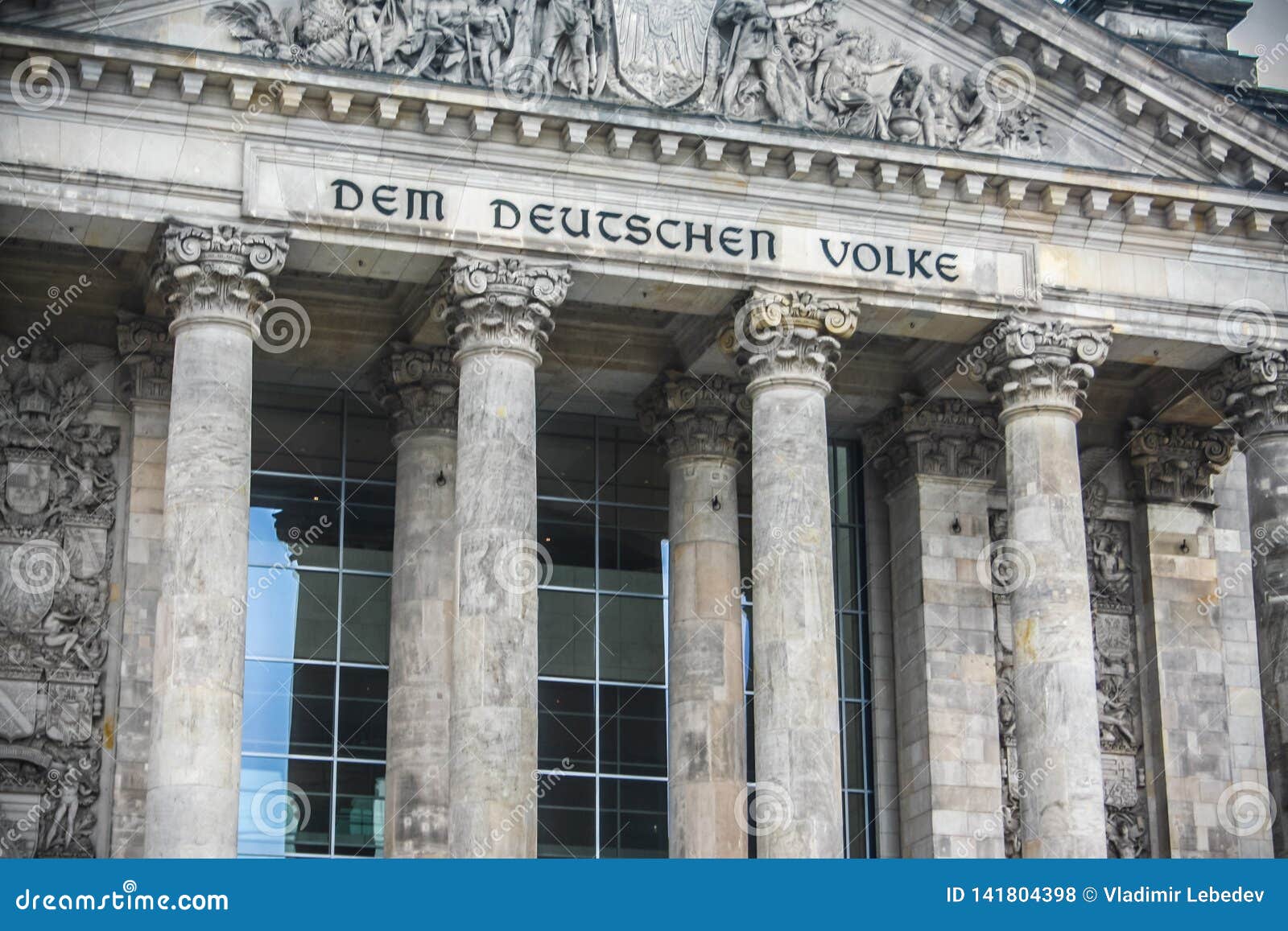 Front View of German Reichstag in Berlin Stock Photo - Image of berlin ...