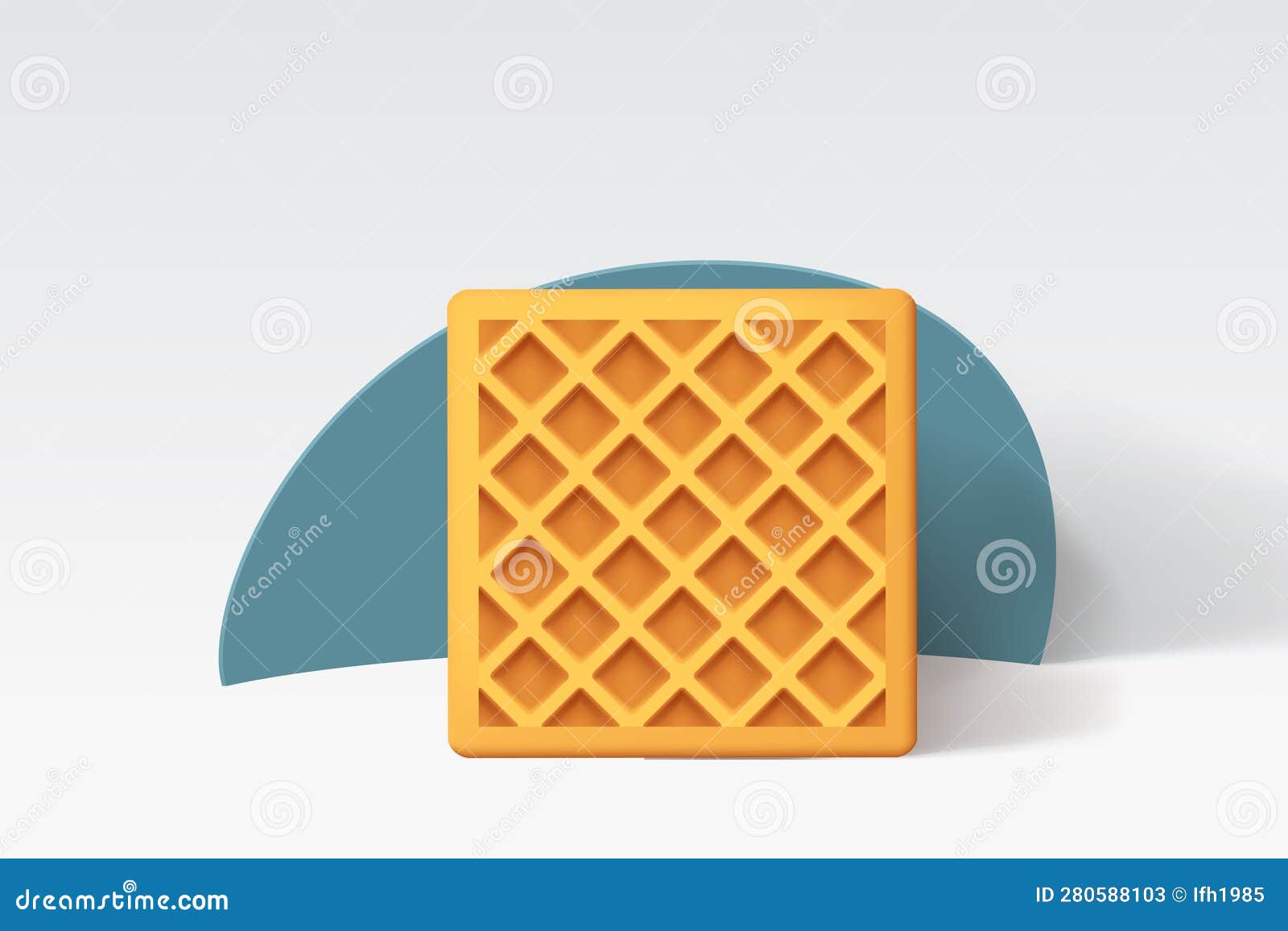 Front View on Gold Cookie White Back Stock Vector - Illustration of ...