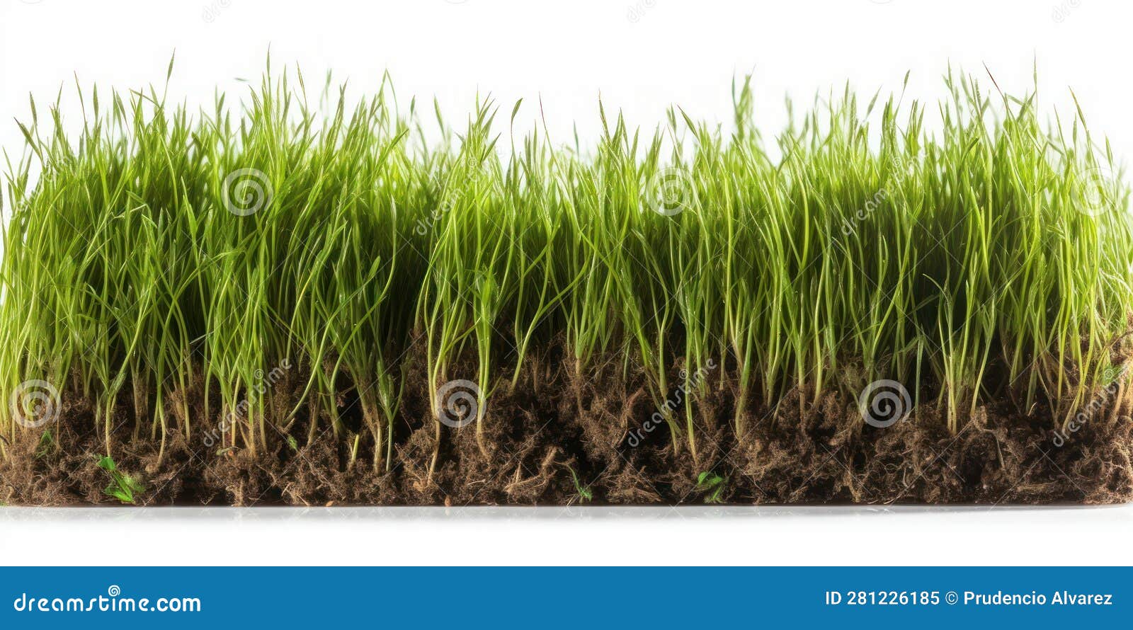 Front View of Grass or Lawn Isolated on White Stock Illustration ...