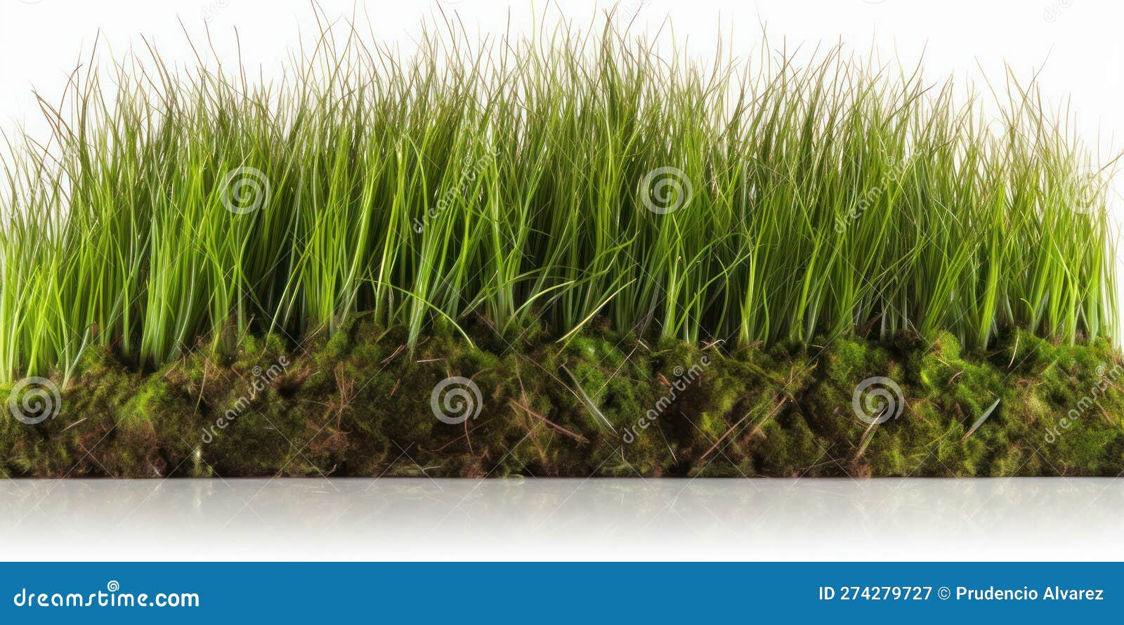 Front View of Grass or Lawn Isolated on White Stock Illustration ...