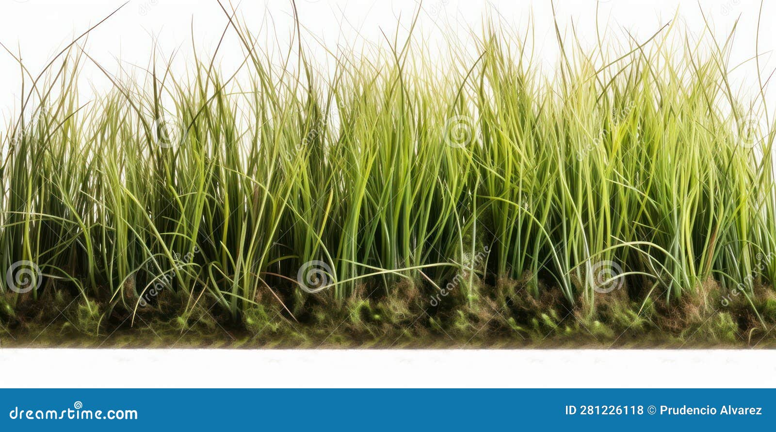 Front View of Grass or Lawn Isolated on White Stock Illustration ...