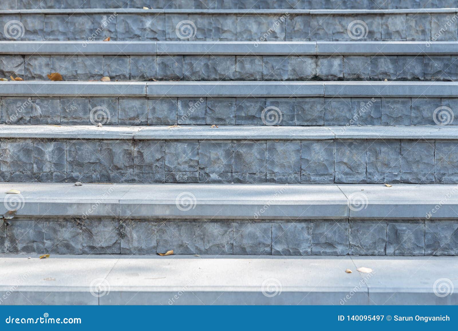 Front View of Gray Steps Stair at Park Stock Image - Image of outdoors ...