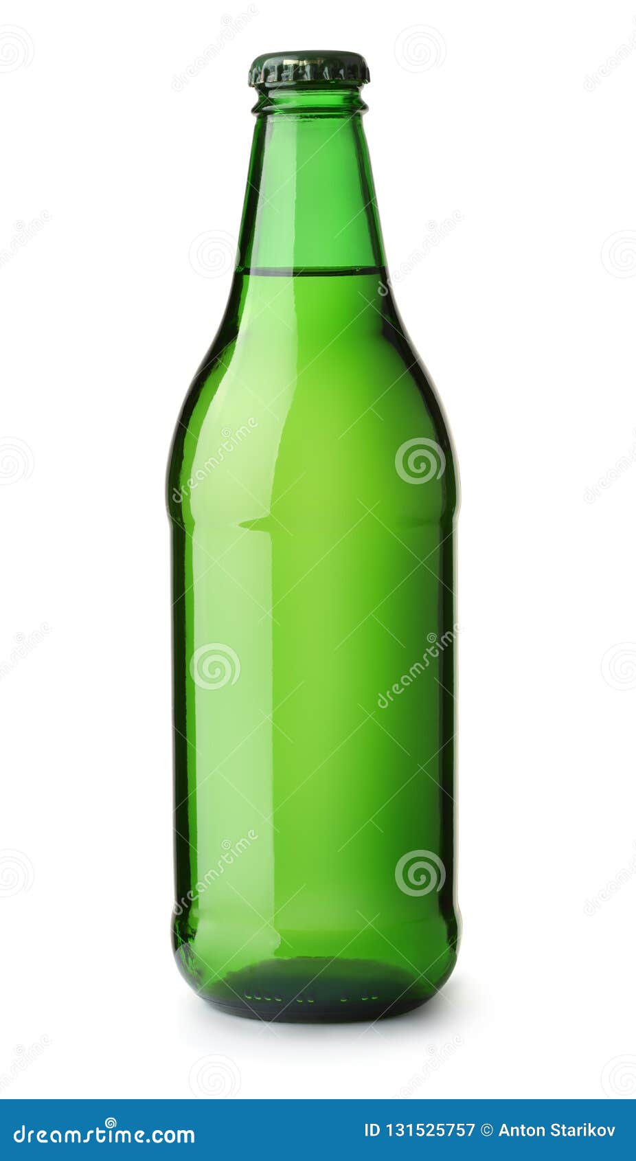 Front View of Green Beer Bottle Stock Image - Image of closeup, brewery ...
