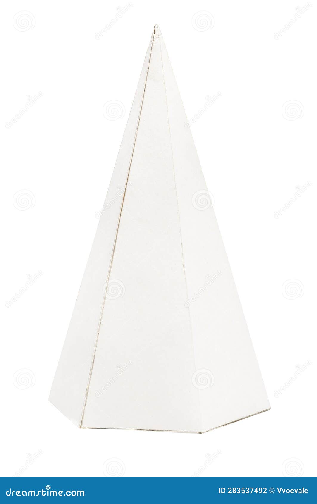 Front View Hand-crafted Six-sided Pyramid Isolated Stock Photo - Image ...