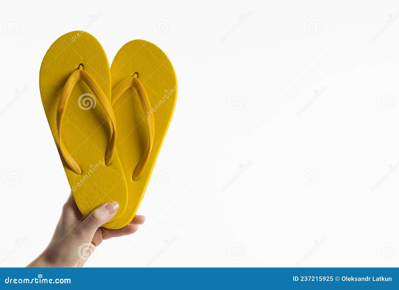 Front View Hand Holding Flip Flops. High Quality Photo Stock Image ...