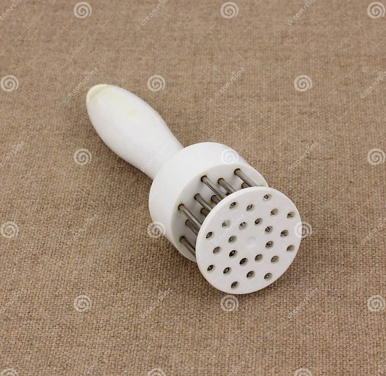 Front View Hand Meat Tenderizer Stock Image - Image of fabric, hand ...