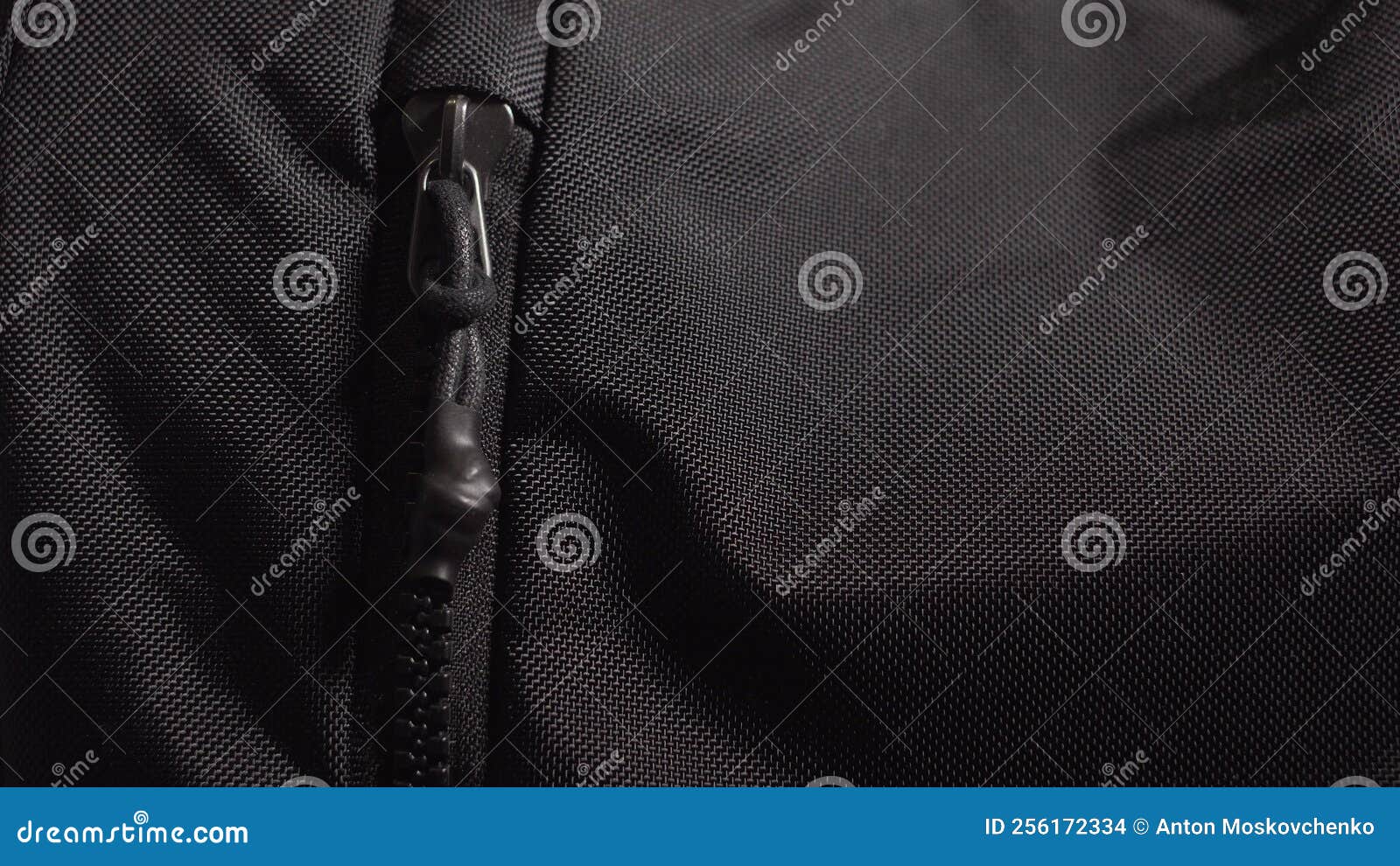Front View of a Hand Opening Zipper of a Sports Backpack. Stock Photo ...