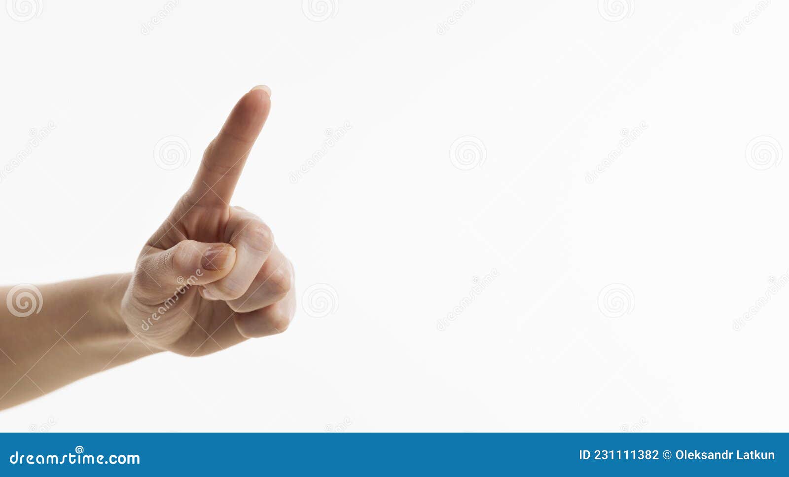 Front View Hand Pointing Finger. High Quality Beautiful Photo Concept ...