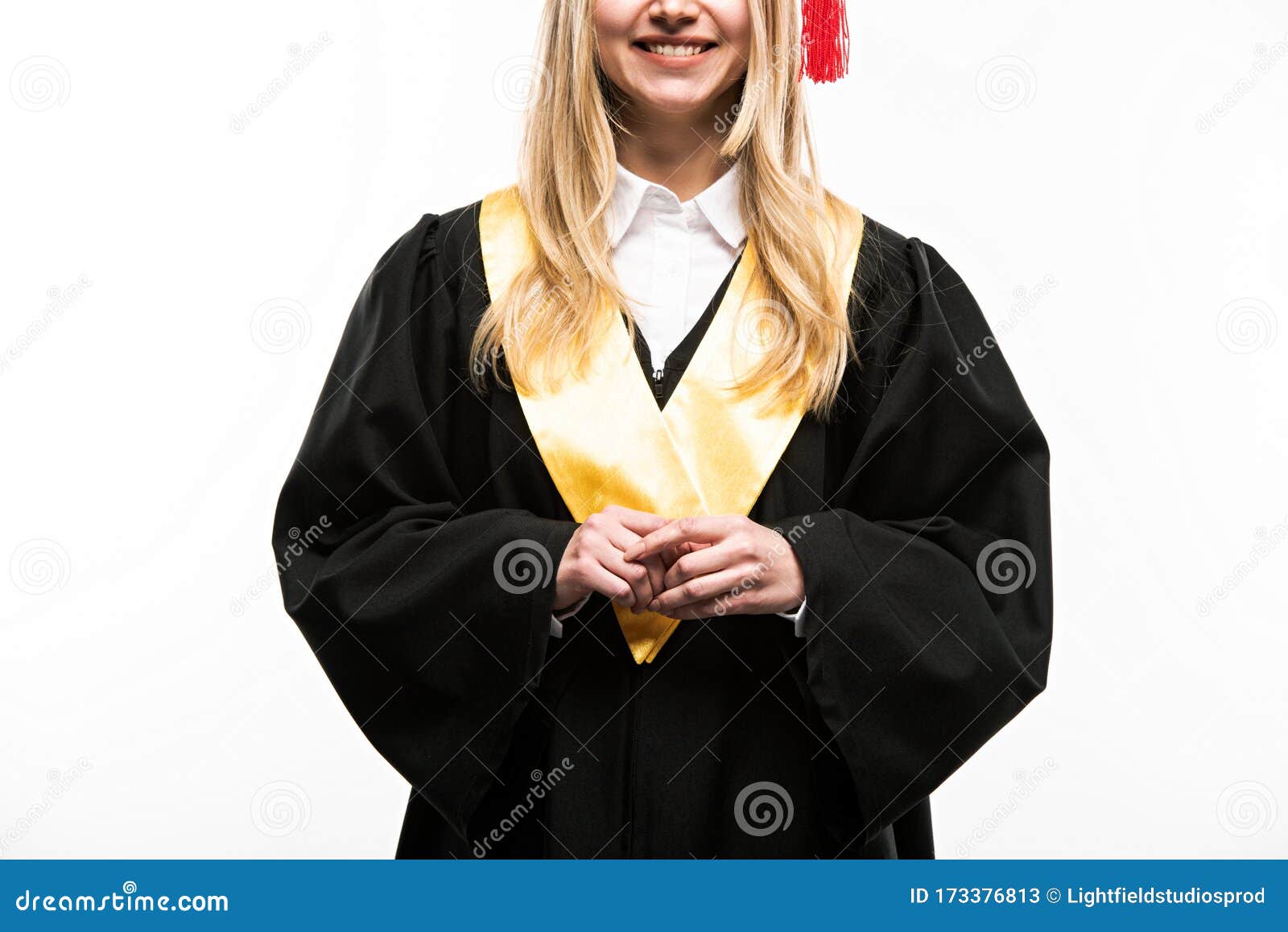 Front View of Happy Student Isolated Stock Image - Image of smile ...