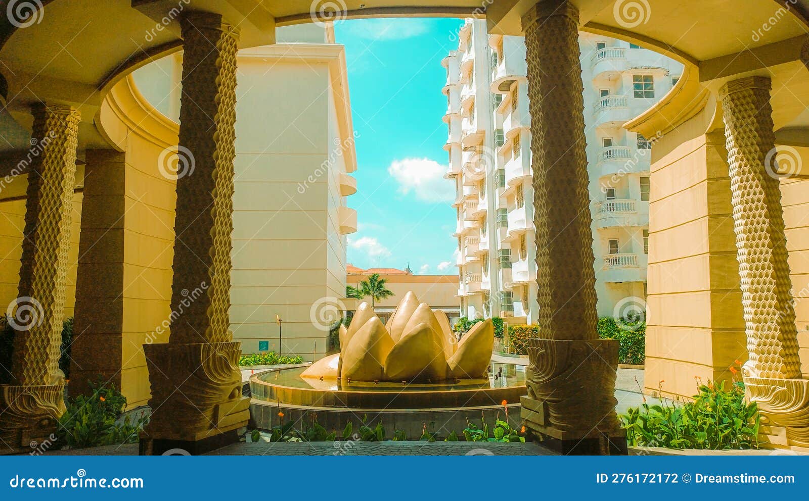 Front View of Hotel with Luxury Design Stock Photo - Image of mansion ...