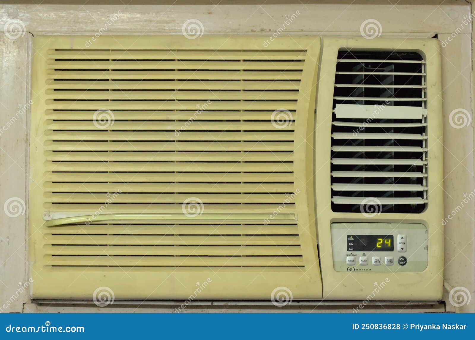 Front View (from Interior) of Window Air Conditioner Stock Photo ...