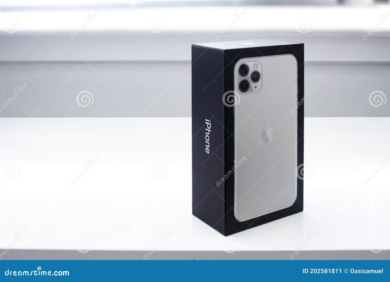 A Front View of a IPhone 11 Pro Max Box Editorial Photo - Image of ...