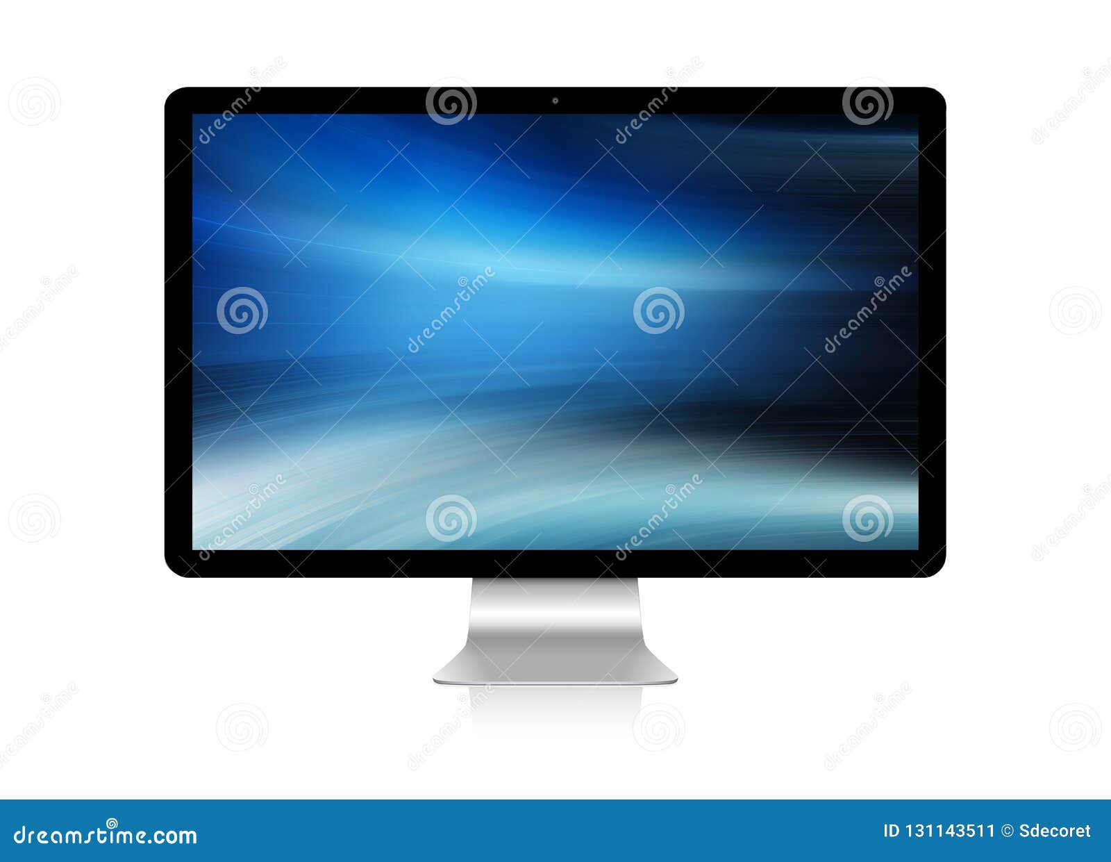 Isolated Modern Computer with Shadow Front View 3d Rendering Stock ...