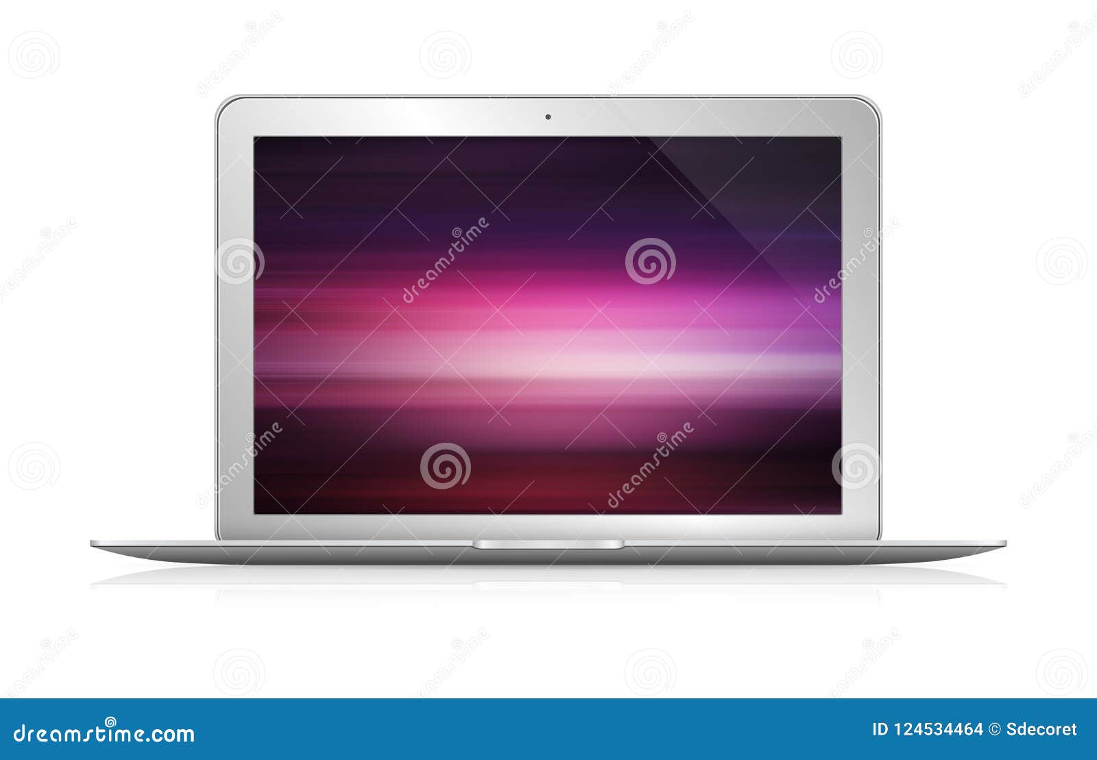 Isolated Modern Laptop with Shadow Front View 3d Rendering Stock ...